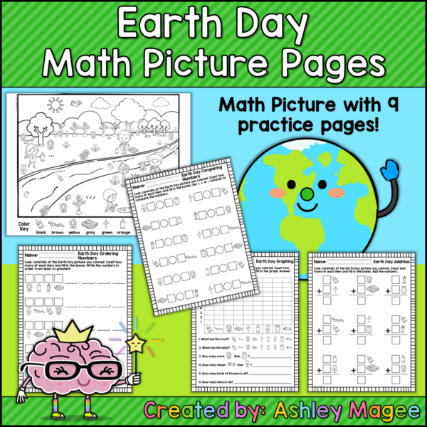 Earth Day Math Picture Pages | Made By Teachers