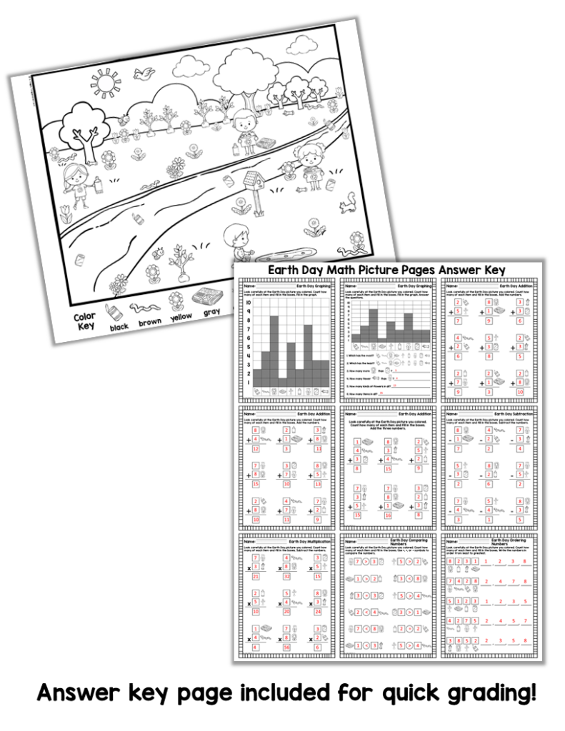 Earth Day Math Picture Pages - Made By Teachers