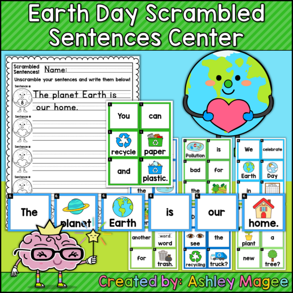 Earth Day Scrambled Sentences Center | Made By Teachers