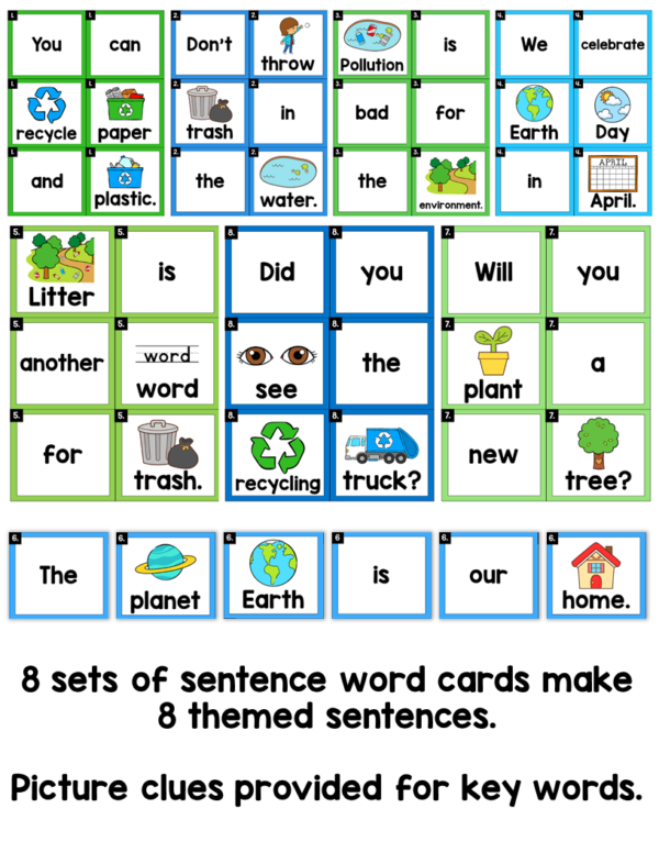 Earth Day Scrambled Sentences Center | Made By Teachers