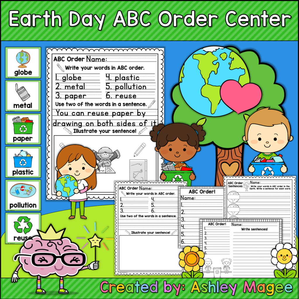 Earth Day ABC Order Center/Station with differentiation options | Made ...