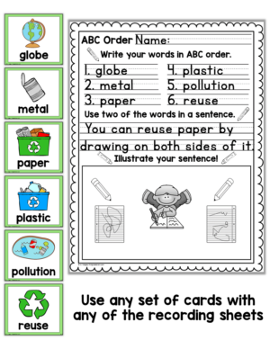 Earth Day ABC Order Center/Station with differentiation options - Made ...