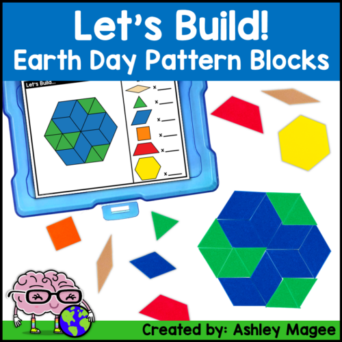 Let's Build - Earth Day Pattern Block Mats and Task Cards Center | Made ...
