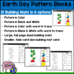 Let's Build - Earth Day Pattern Block Mats and Task Cards Center | Made ...