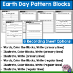 Let's Build - Earth Day Pattern Block Mats and Task Cards Center | Made ...