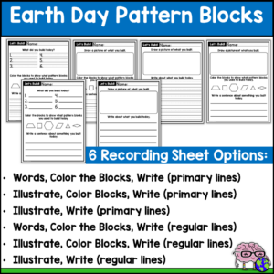 Let's Build - Earth Day Pattern Block Mats and Task Cards Center | Made ...