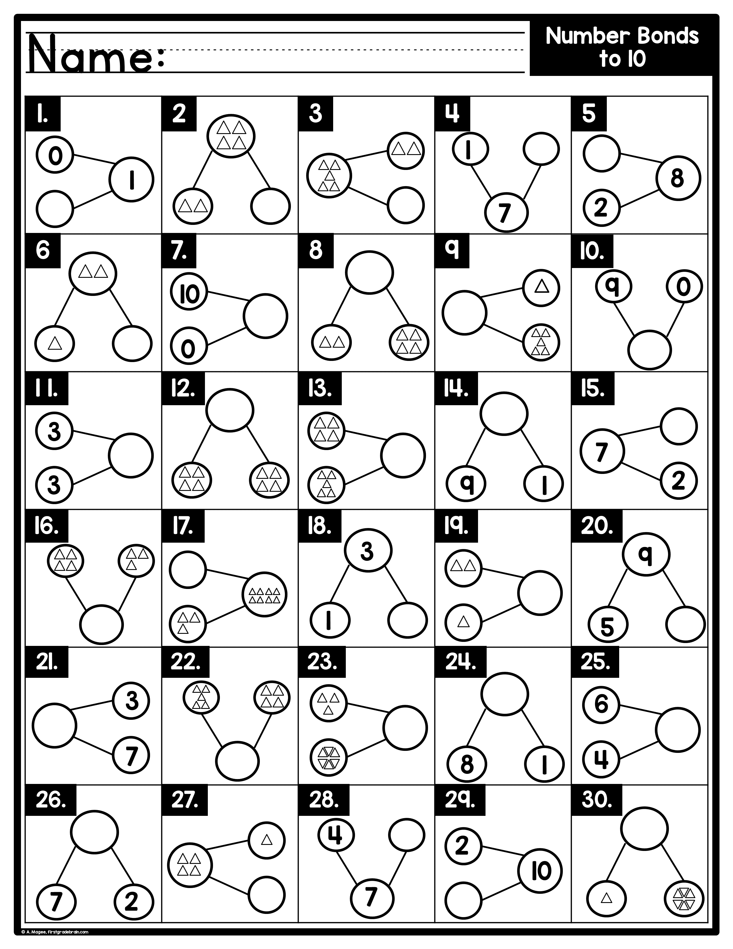 Math Scoot! Number Bonds to 10 - Made By Teachers