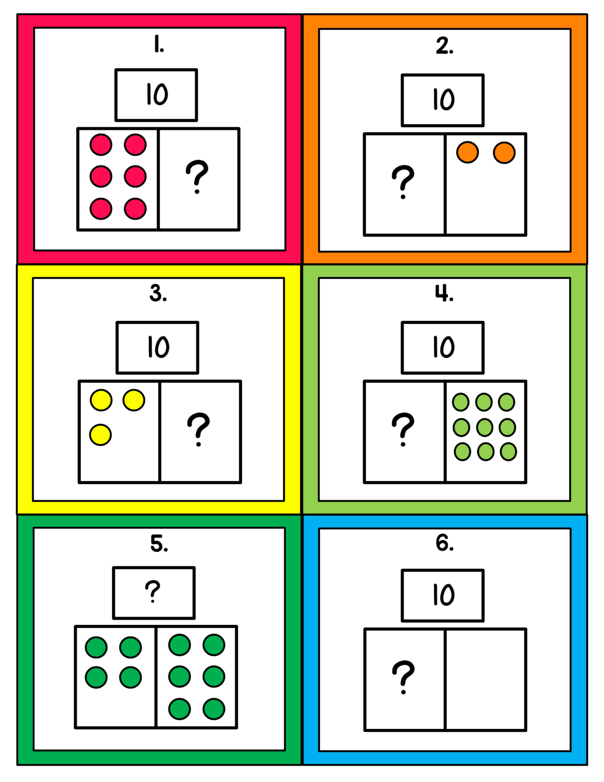 Math Scoot: Missing Parts of 10 (Part-Part-Whole) | Made By Teachers