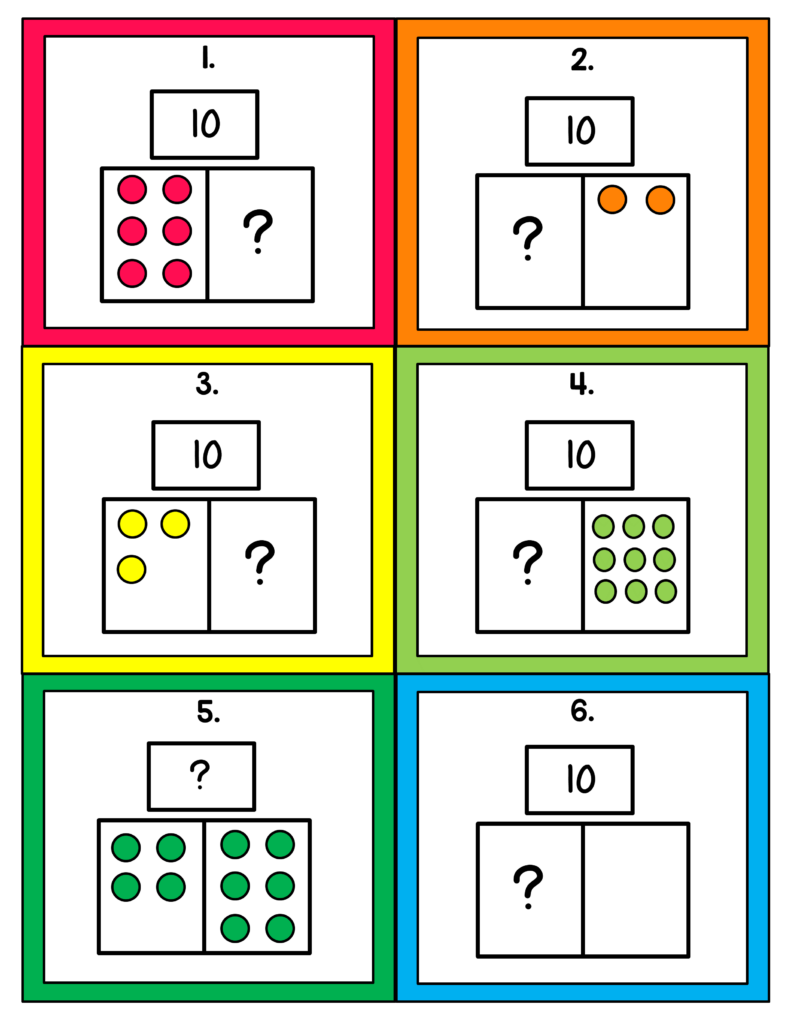 Math Scoot: Missing Parts of 10 (Part-Part-Whole) | Made By Teachers