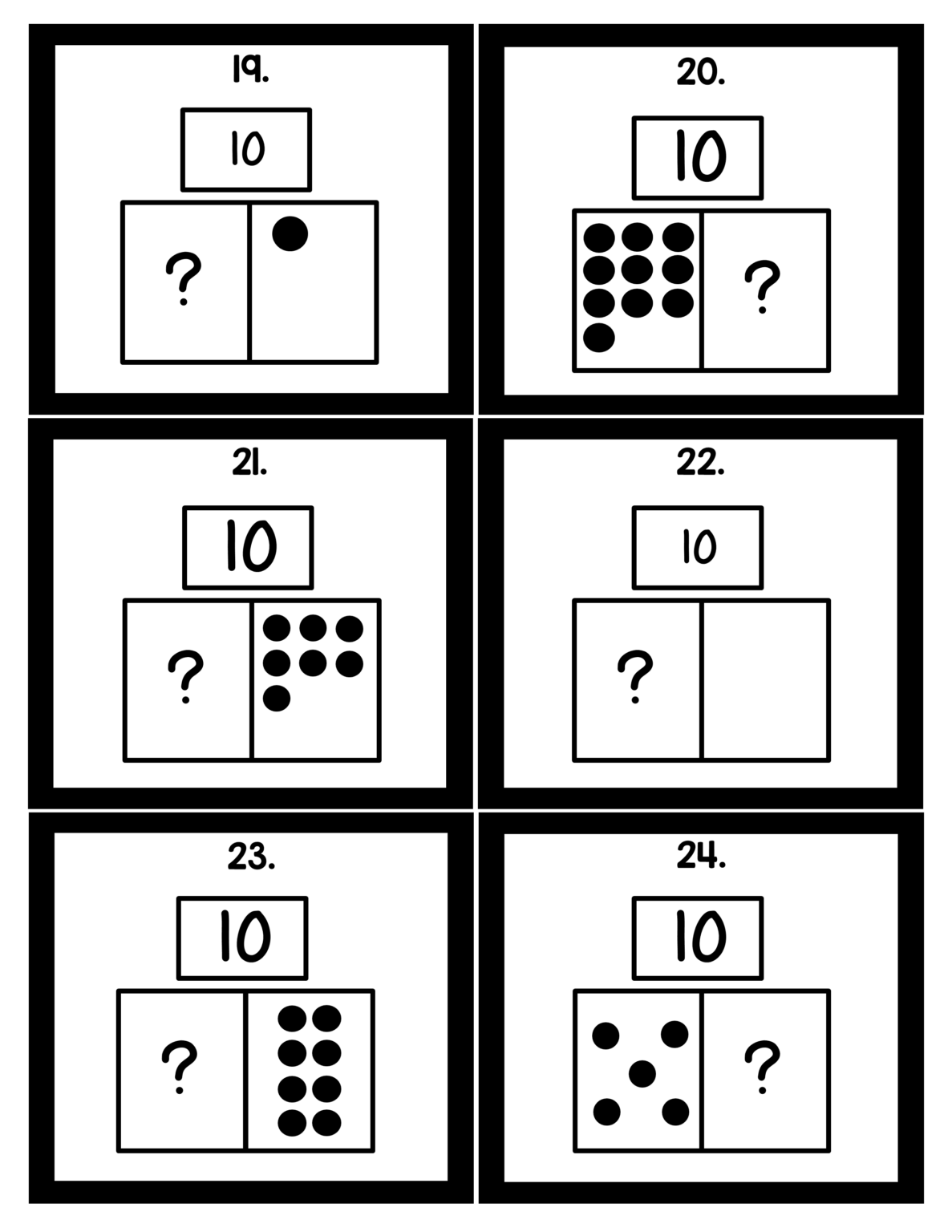 Math Scoot: Missing Parts of 10 (Part-Part-Whole) | Made By Teachers