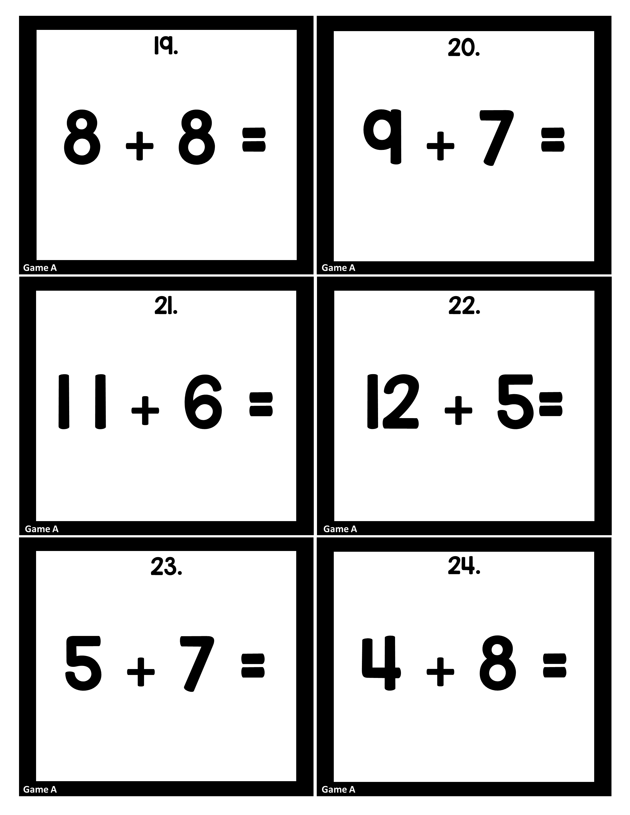 Math Scoot! Addition to 20 (sums to 20) | Made By Teachers