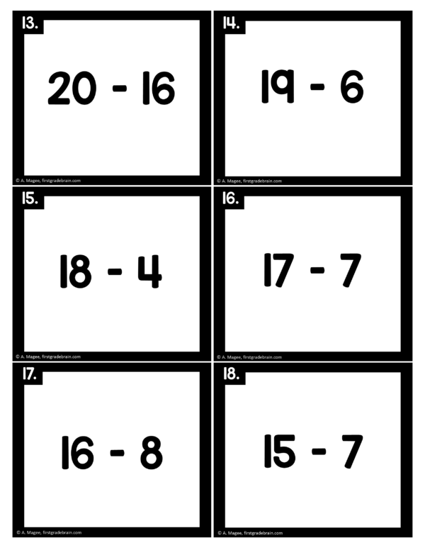Math Scoot! Subtraction: Subtracting Within 20 | Made By Teachers