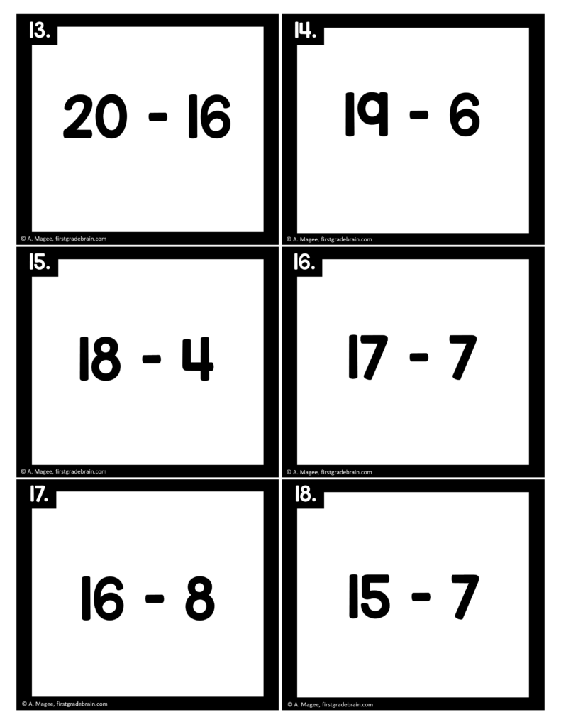 Math Scoot! Subtraction: Subtracting Within 20 | Made By Teachers