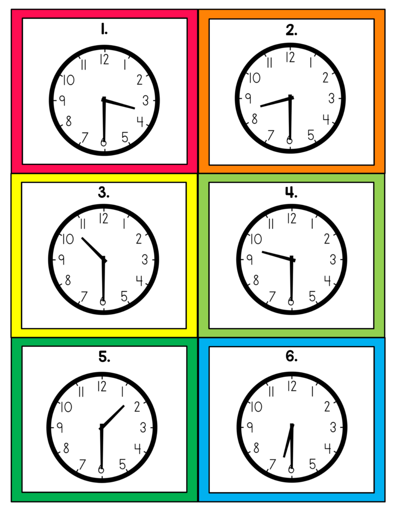 Math Scoot! Time to the Half Hour (Reading an analog clock) | Made By ...