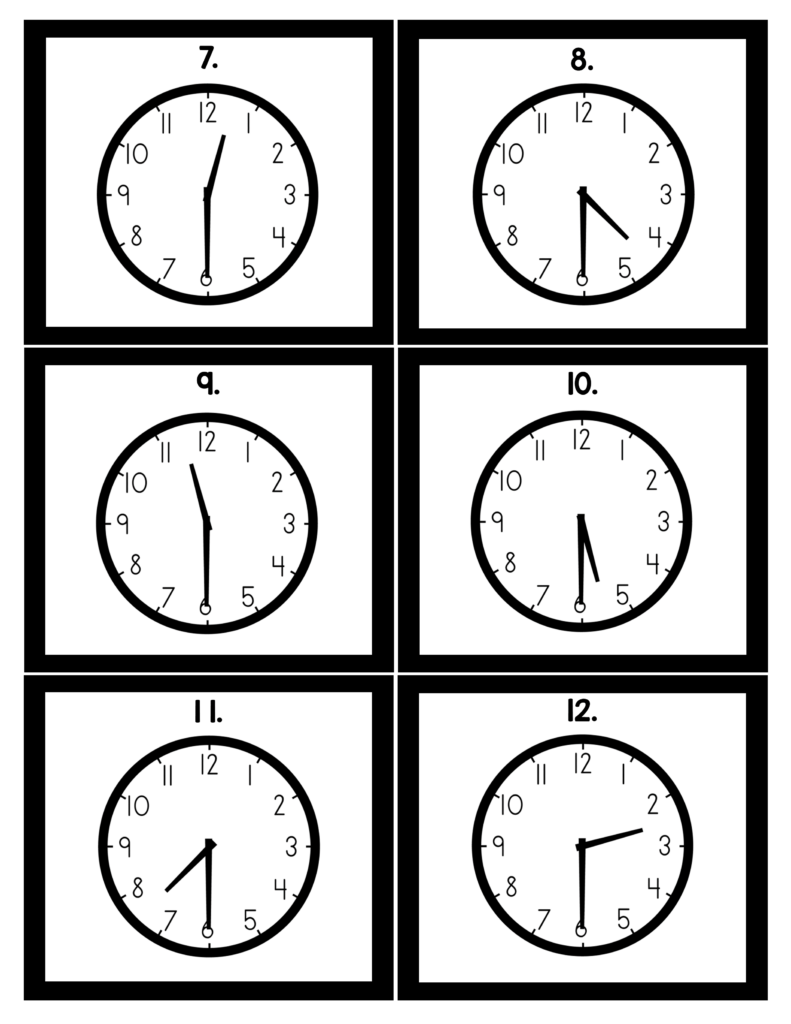 Math Scoot! Time to the Half Hour (Reading an analog clock) | Made By ...