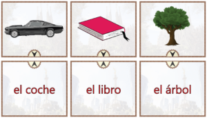 Spanish Match & Task Cards - Everyday Objects Bundle - Made By Teachers