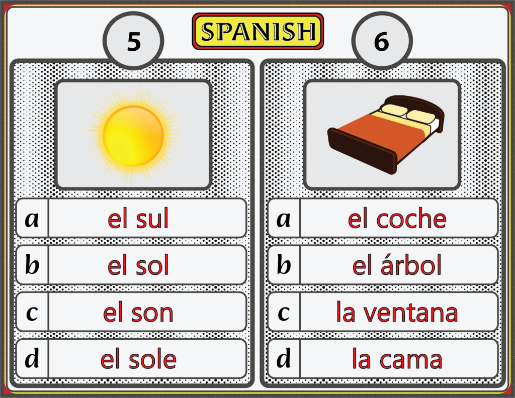 Spanish Match & Task Cards - Everyday Objects Bundle | Made By Teachers