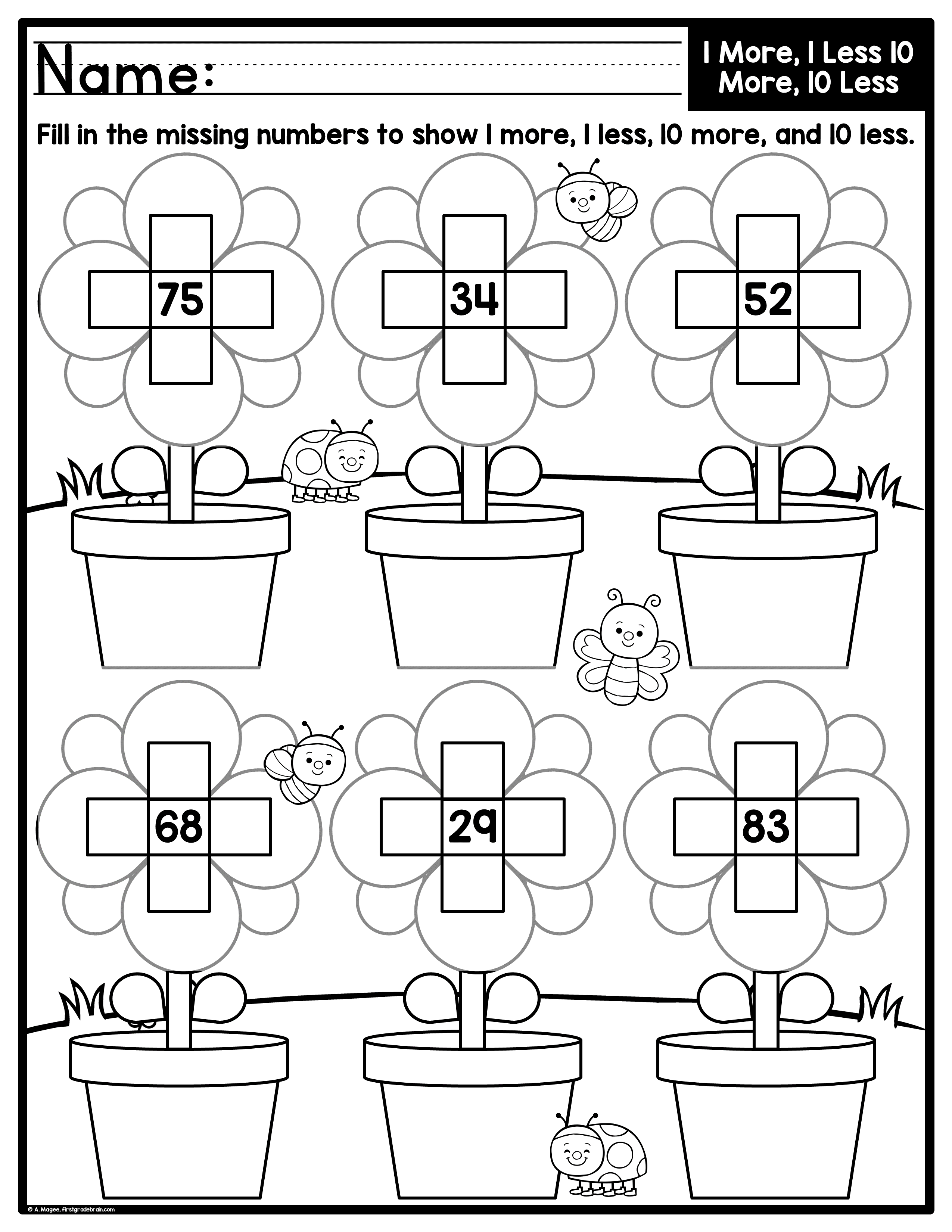 Math Scoot! 1 More, 1 Less and 10 More, 10 Less - Made By Teachers