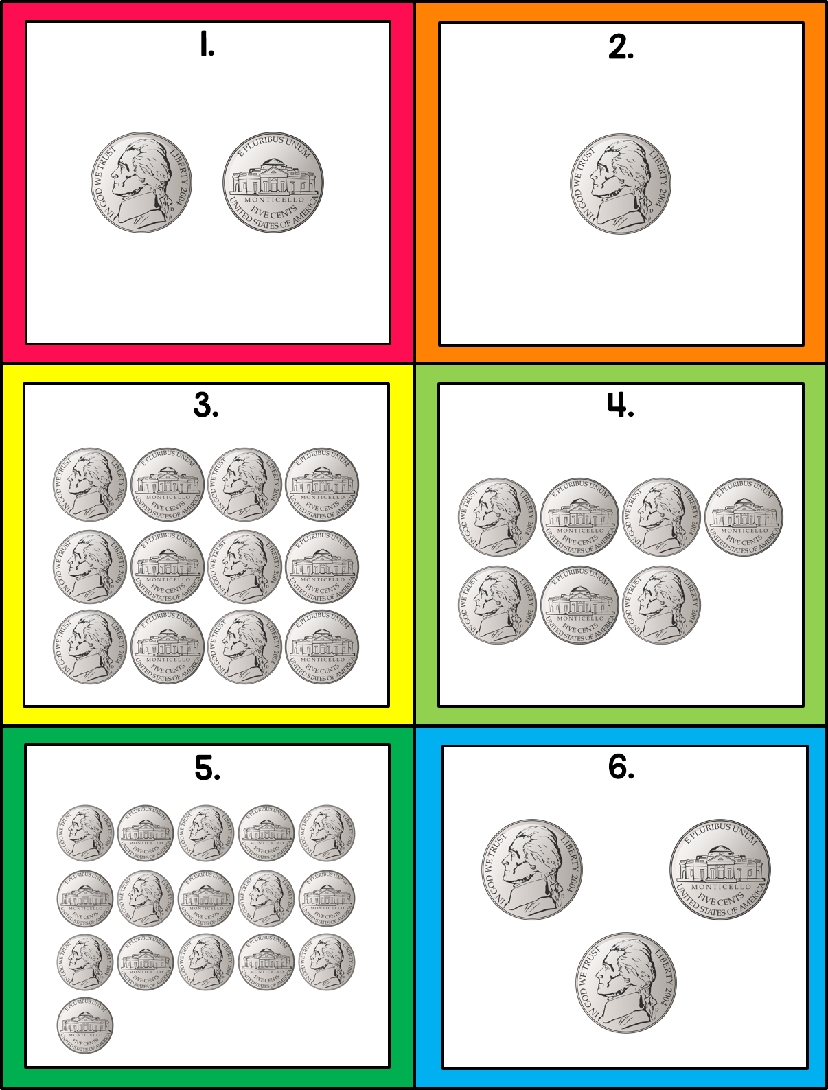Math Scoot! Counting Money - Nickels (Up to 95 cents) | Made By Teachers