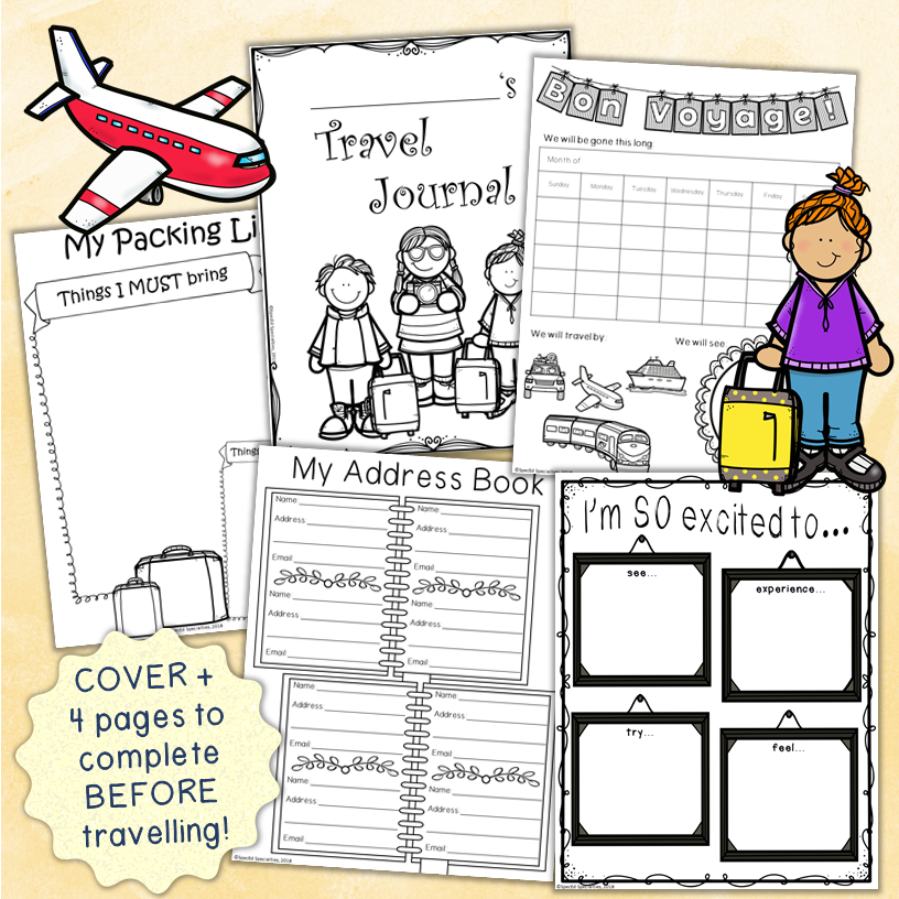 Travel Journal for Summer and School Vacations - Made By Teachers