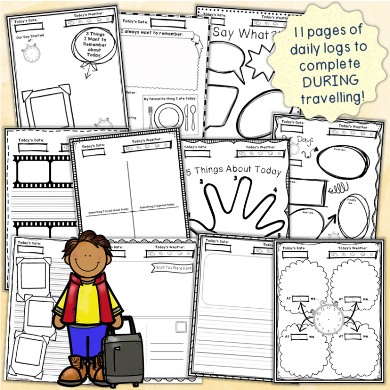 Travel Journal for Summer and School Vacations - Made By Teachers