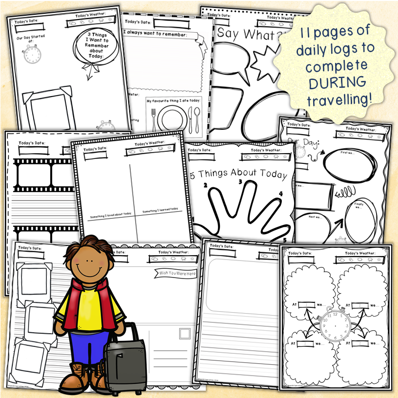 Travel Journal for Summer and School Vacations - Made By Teachers