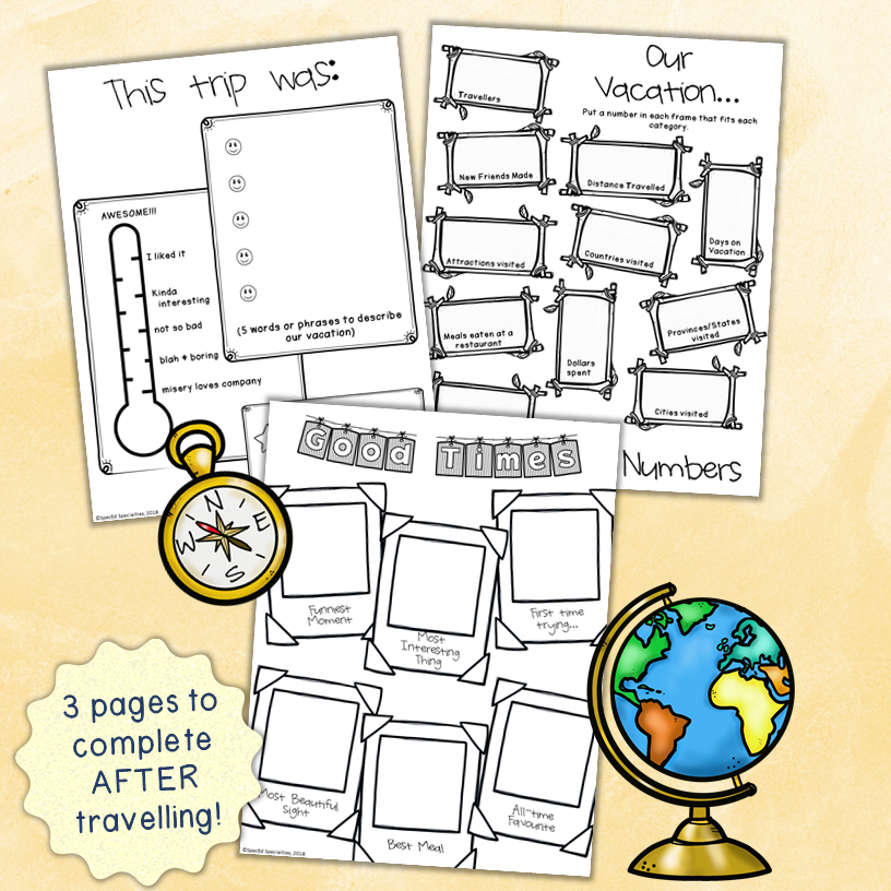 Travel Journal for Summer and School Vacations - Made By Teachers