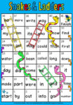 sight word snakes and ladders game - Made By Teachers