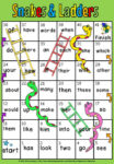 sight word snakes and ladders game - Made By Teachers