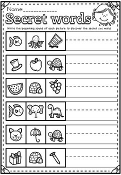 cvc secret words bundle | Made By Teachers