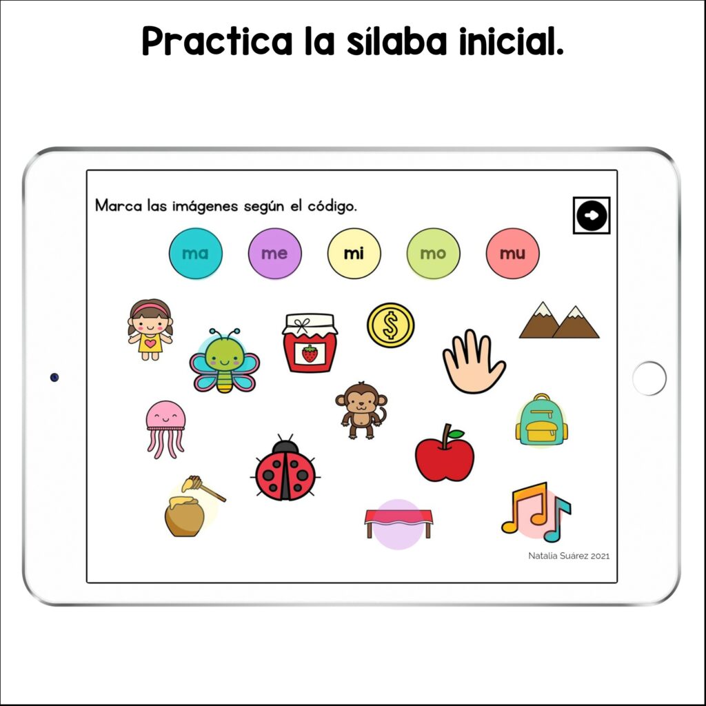 Cartilla fonética - Lectoescritura - Letra M BOOM Cards - Made By Teachers