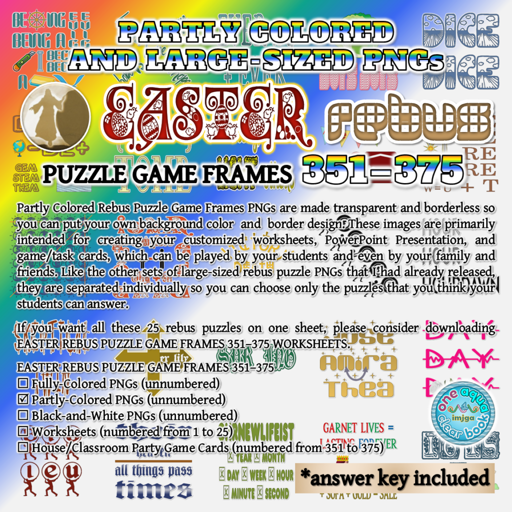 Rebus Puzzle Party Game Cards 101–125 | Made By Teachers