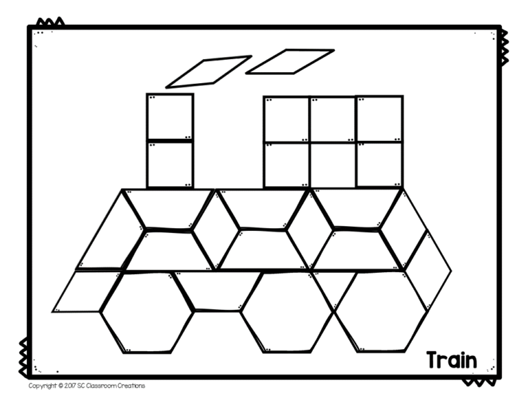 Pattern Block Puzzle Cards- Set 1 | Made By Teachers