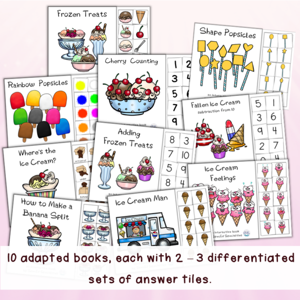 End of the Year Ice Cream Adapted Books for June - Made By Teachers