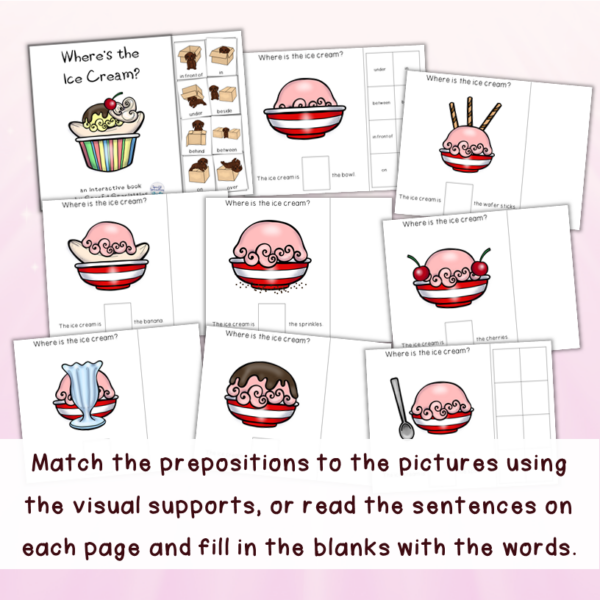 End of the Year Ice Cream Adapted Books for June - Made By Teachers