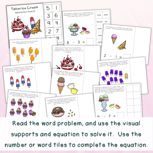 End of the Year Ice Cream Adapted Books for June - Made By Teachers