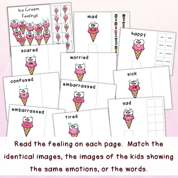 End of the Year Ice Cream Adapted Books for June - Made By Teachers