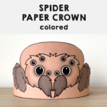 Spider insect Paper Crown Printable Costume Craft - Made By Teachers