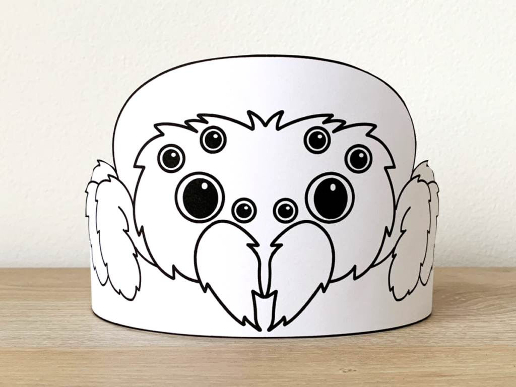 Spider Paper Crowns Printable Coloring Craft | Made By Teachers