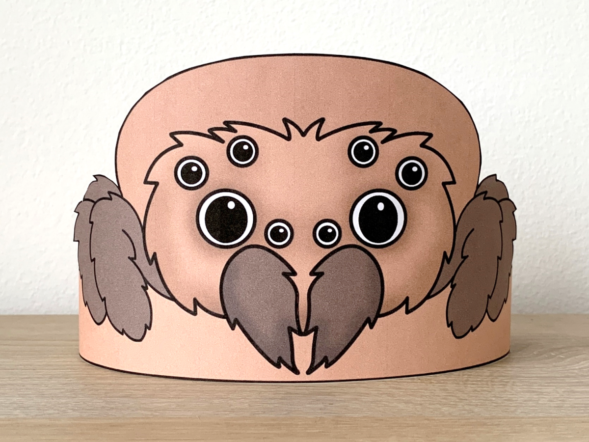 Spider Paper Crowns Printable Coloring Craft | Made By Teachers