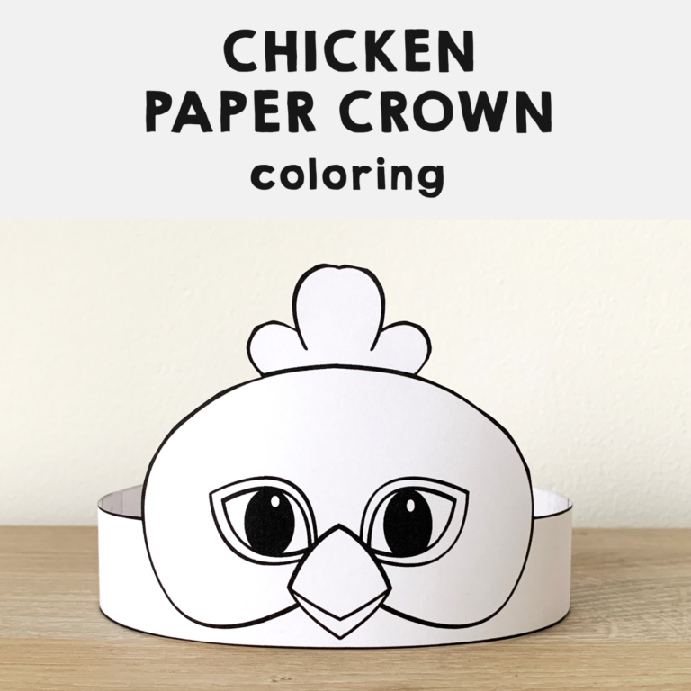 Farmer Straw Hat Gardener Paper Crown Printable Coloring Craft Activity ...