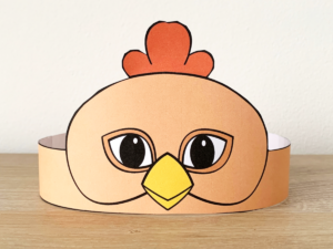 Chicken Paper Crown Printable Farm Costume Craft - Made By Teachers