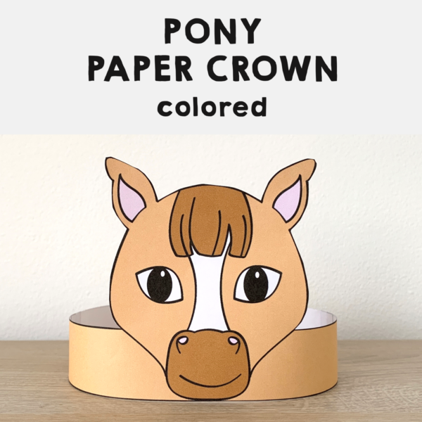 Horse Pony Paper Crown Printable Farm Costume Craft | Made By Teachers