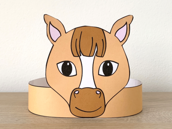 Horse Pony Paper Crown Printable Farm Costume Craft | Made By Teachers