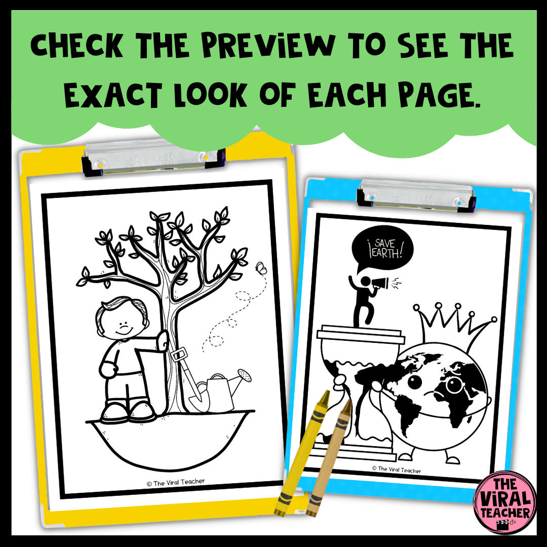 Earth Day Coloring Pages | Made By Teachers