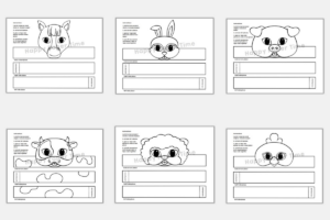 Farm Animals Paper Crowns Printable Coloring Craft Activity | Made By ...