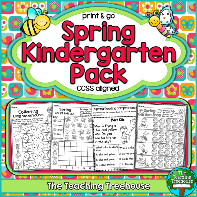 Spring Kindergarten Pack, No Prep, CCSS Aligned | Made By Teachers