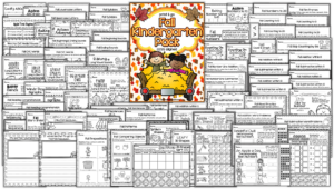 Fall Kindergarten Pack, No Prep, CCSS Aligned - Made By Teachers