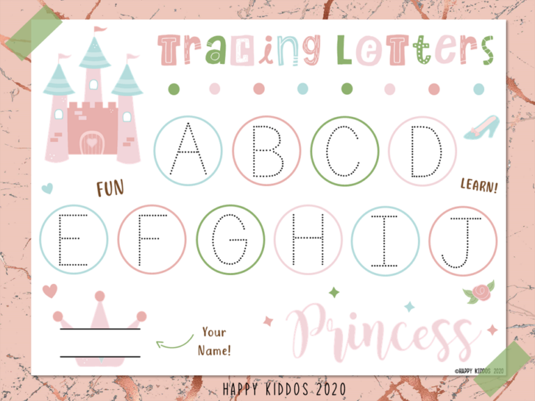 Trace & Write the Letters (Princess) | Made By Teachers