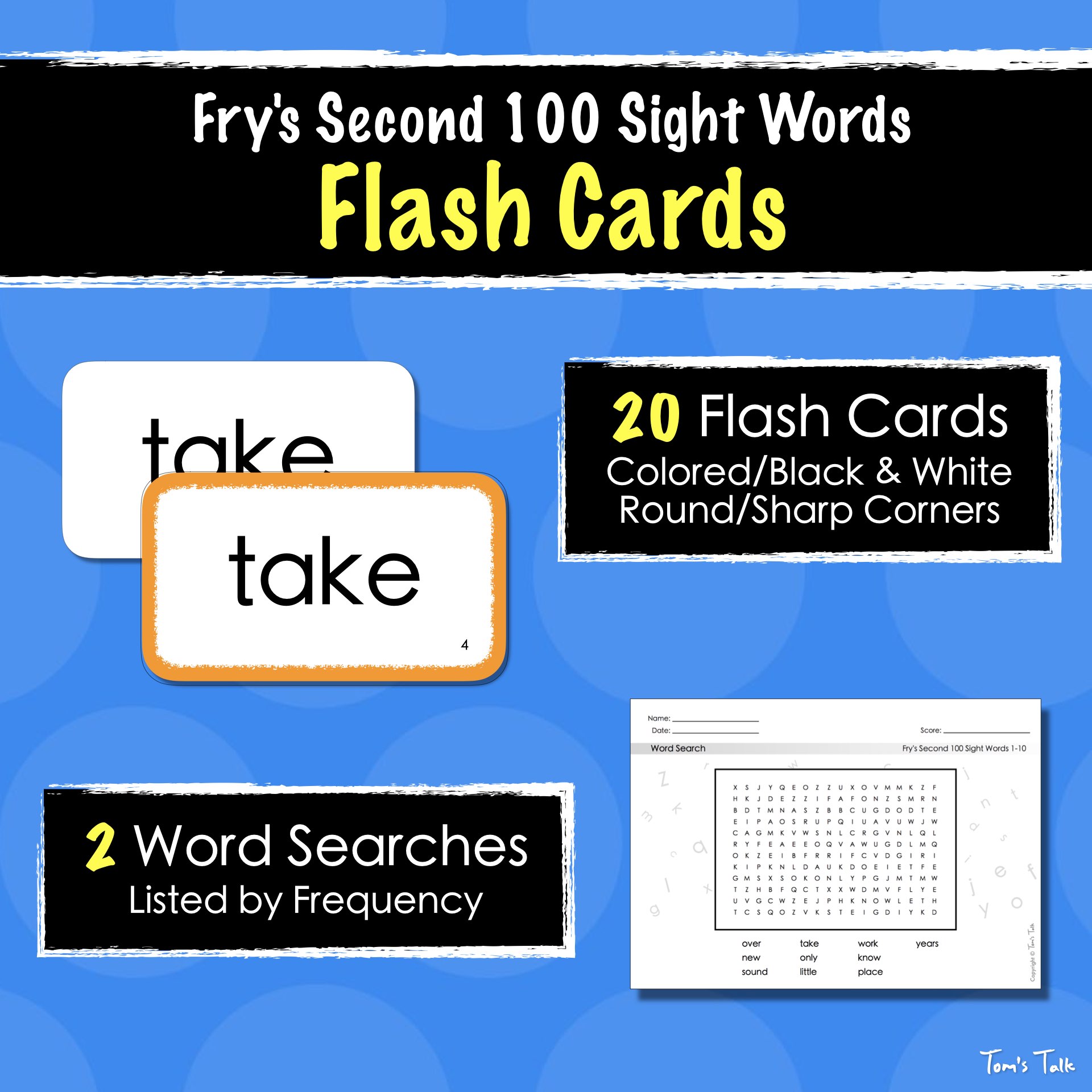 SAMPLE Fry's Second 100 Sight Words Fill-in-the-Blanks and More! | Made ...